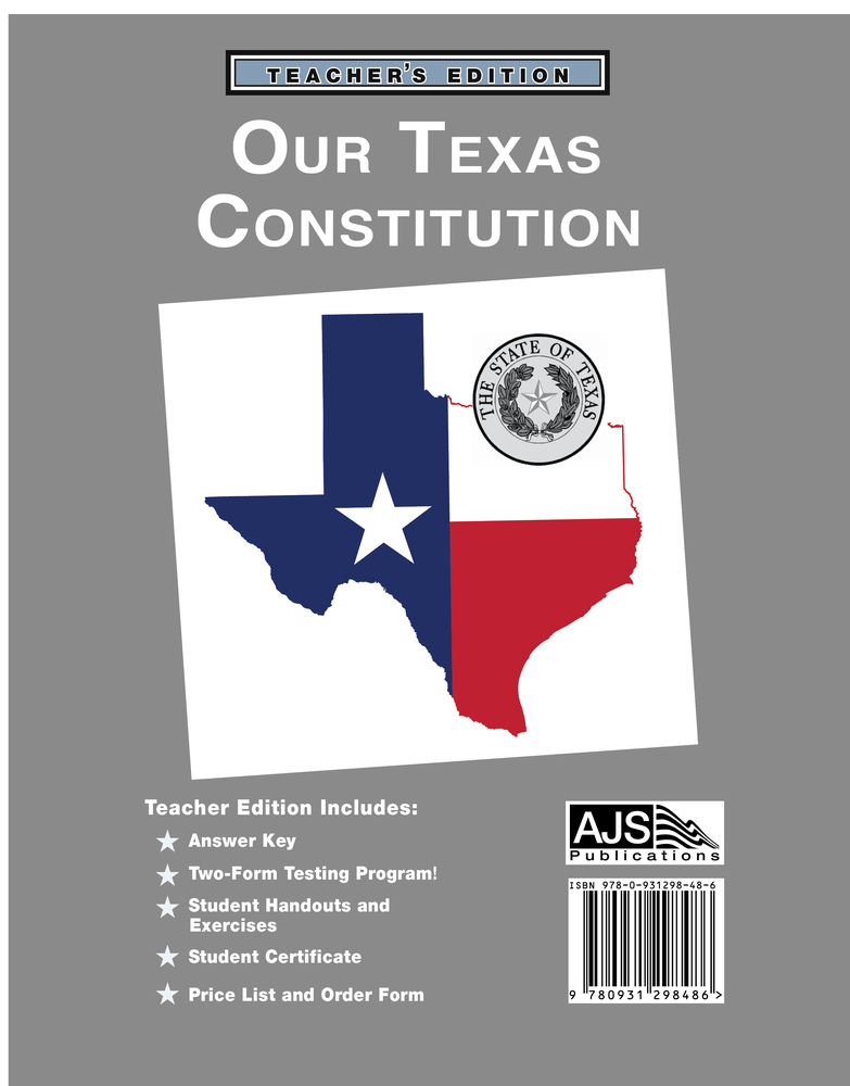 Our Texas Constitution - Teacher Edition | Texas