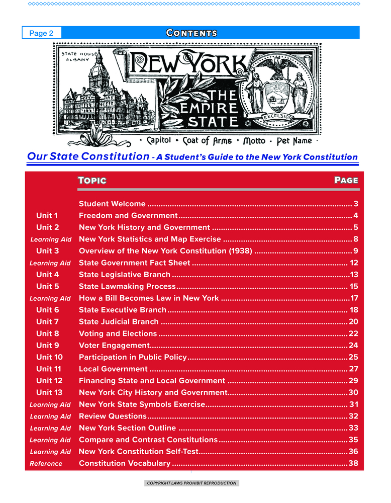 Our State Constitution - A Student's Guide to the New York Constitution ...