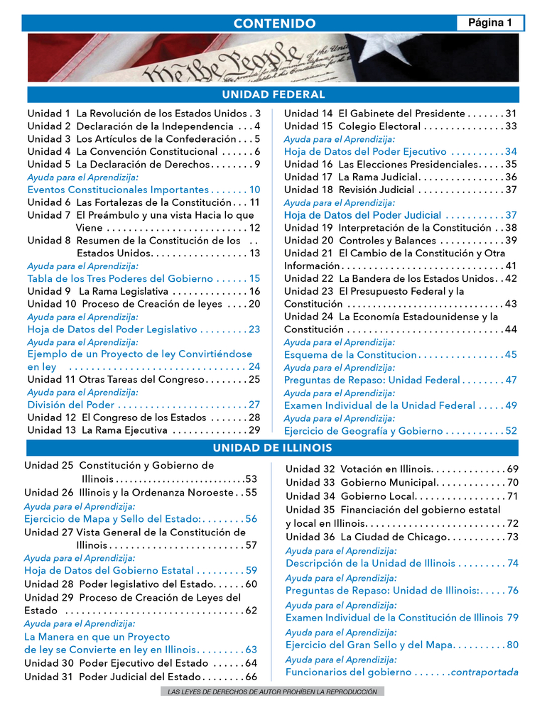 United States Constitution Worktext in Spanish