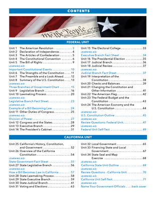 California Constitution Learning Materials
